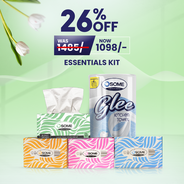 Osome Essential Kit - Toilet Roll & 4 Facial Tissues| Best Deal Offers